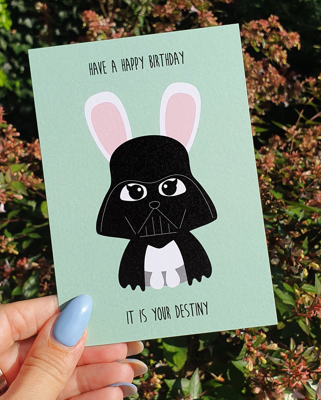 Darth Bunny Star Wars Birthday Card is a Funny Birthday Card Suitable ...