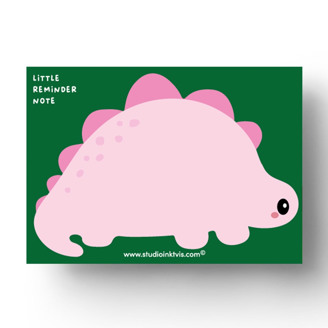 Dino Sticky Notes Memo Pad "little Reminder Note" Cute Memo Pad Kawaii ...