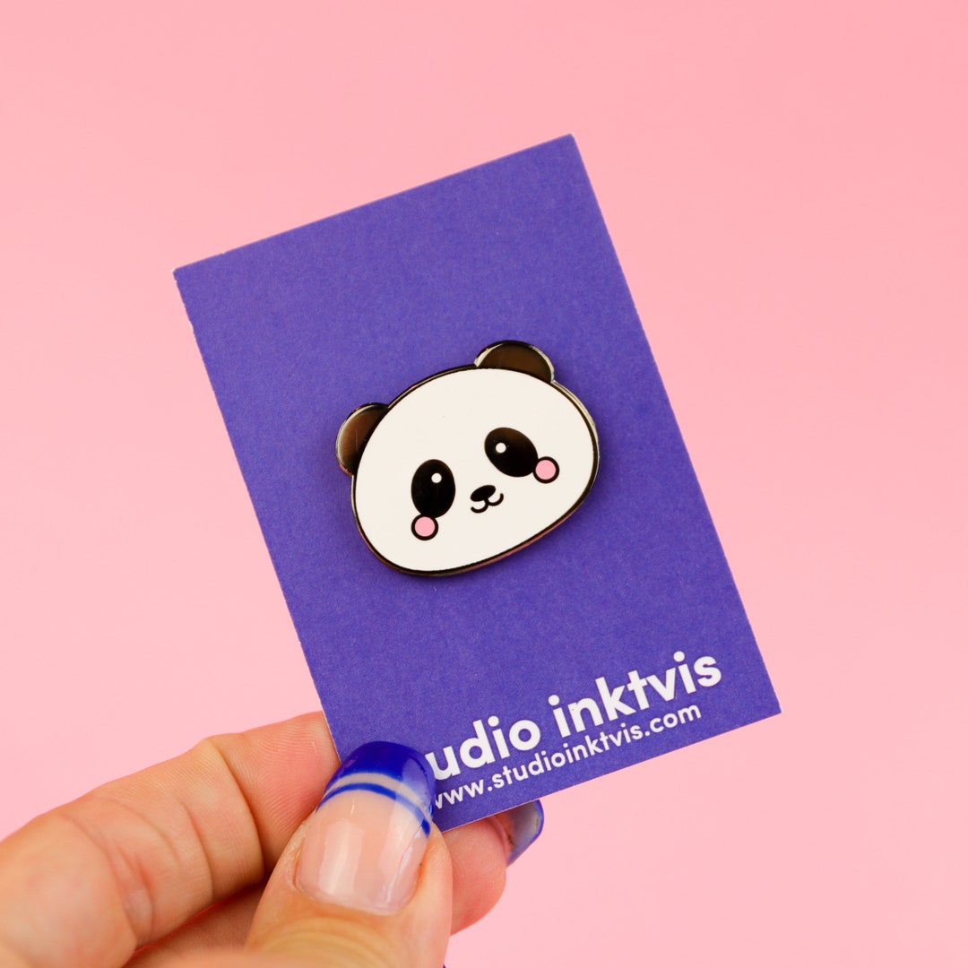Cute Panda Enamel Lapel Pin Brooch Hard Enamel Cute Animal Pin Chibi ...