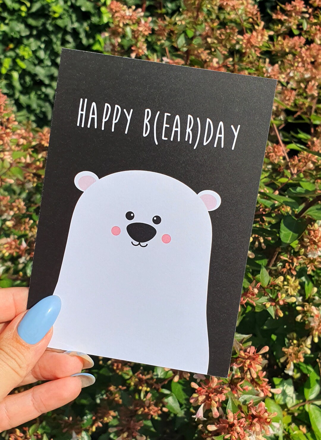 Happy Bear Day Birthday Card. Cute Polar Bear Card, Suitable for All ...