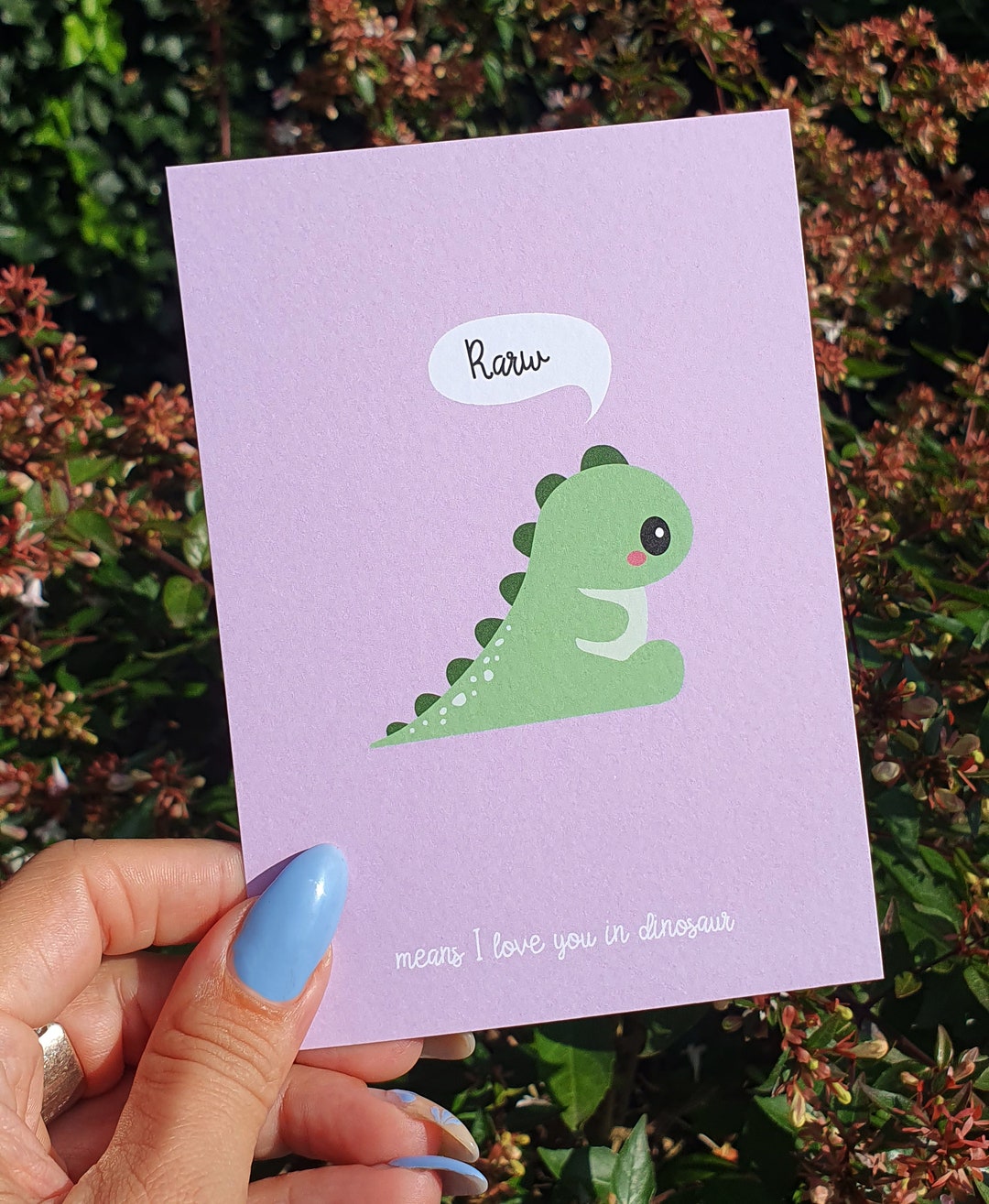 Dino Rarw Means I Love You Cute Dinosaur Love Card . Great Valentine ...