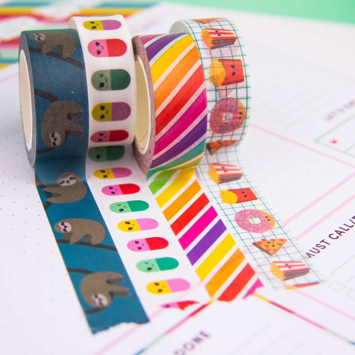 Cat Washi Tapes Masking Tape Cat Face White Cats Kitten - Etsy