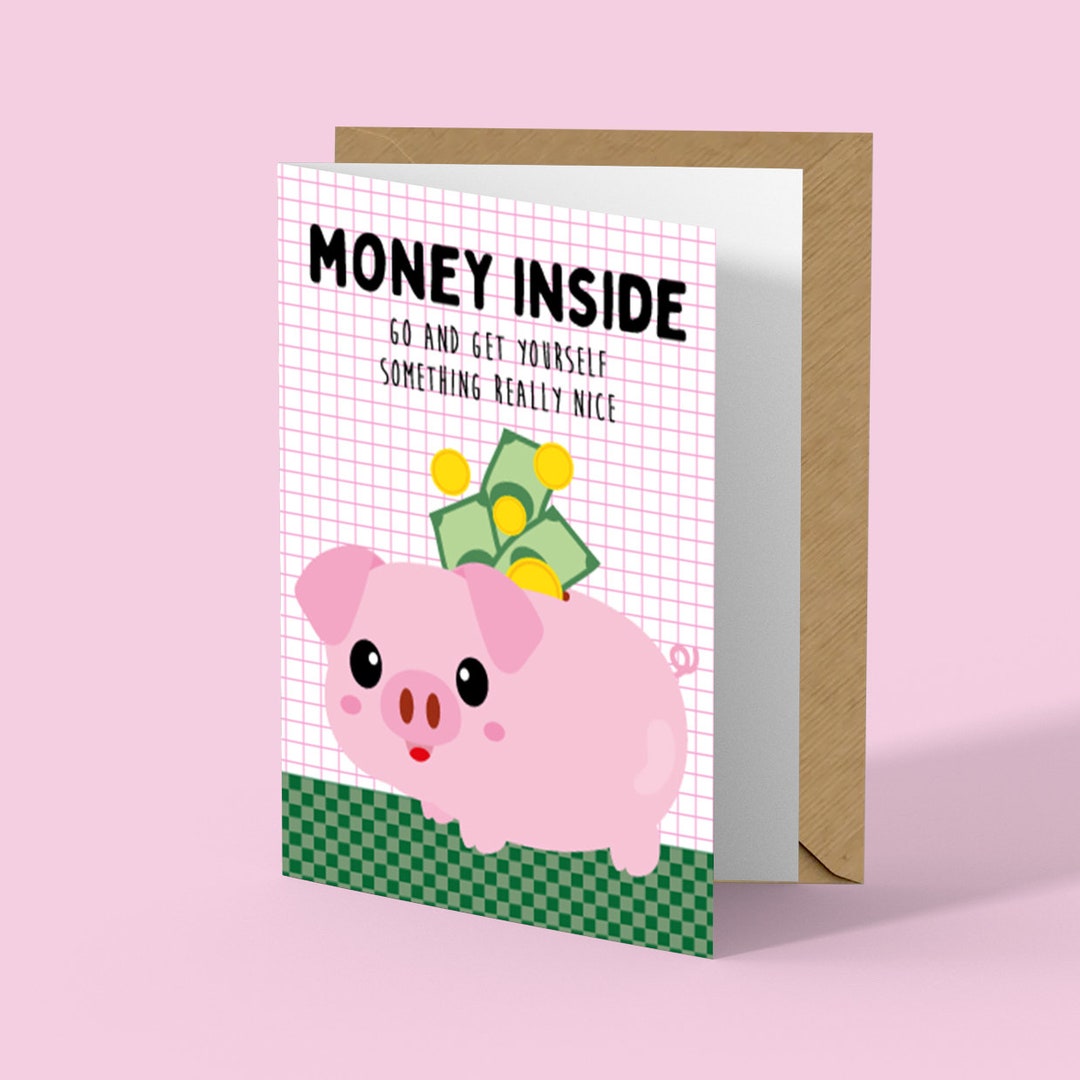 Cute Birthday Money Gift Card Holder With Cute Piggy for Giving ...