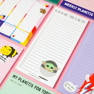 Star Wars to Do List Notepad Baby Yoda Desk Planner to Do List Looks ...