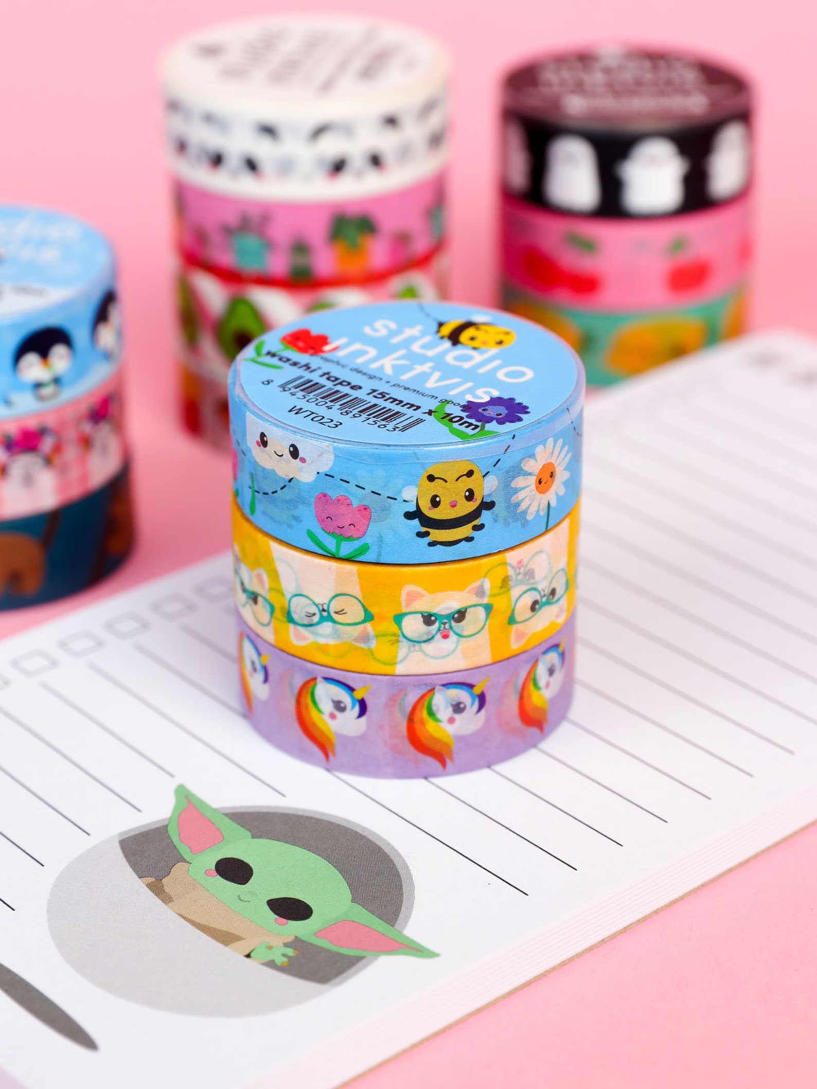 Cat Washi Tapes Masking Tape Cat Face White Cats Kitten - Etsy