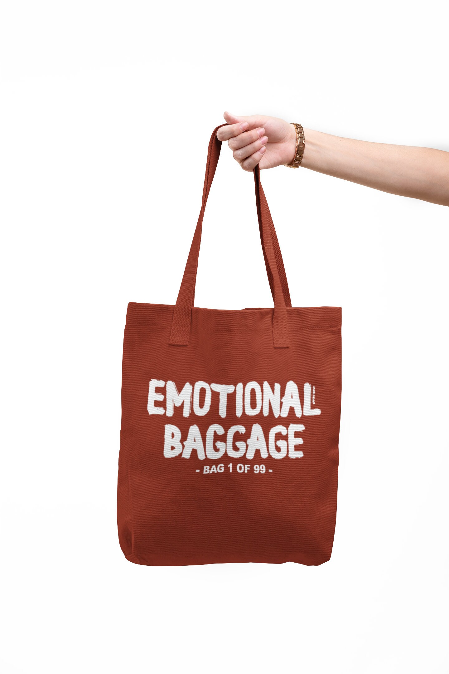 Emotional Baggage Tote Bag in Rust Colour is a Great Emotional - Etsy