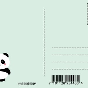 Cute Panda Everyday Card. Panda Birth Announcement Card. Panda New ...