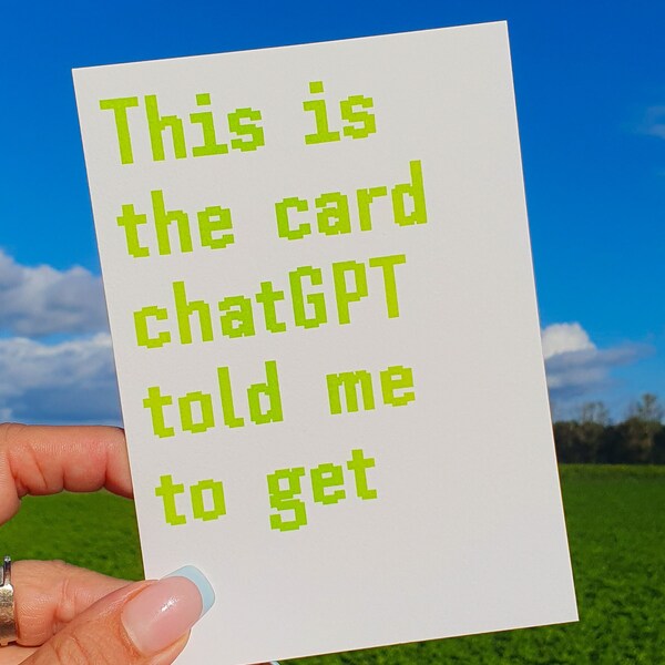 Chatgpt Birthday Card - Etsy