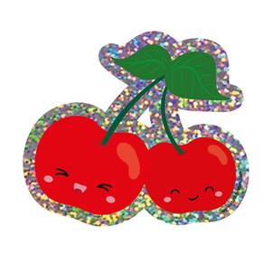 Cherries is a Glitter Sticker With a Funny Cherry Duo. Lovely Glitter ...