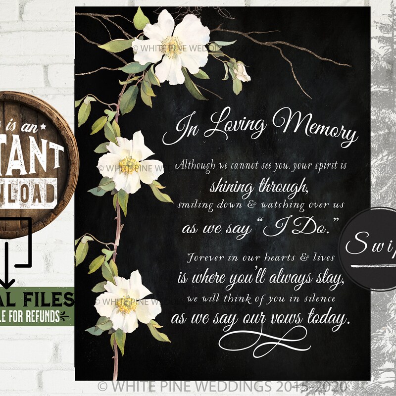 In Memoriam Sign - Etsy