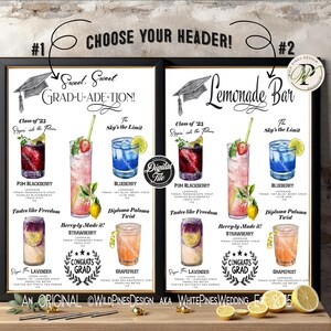 Graduation Lemonade Bar Sign, Graduation Party Decor, Lemonade Drink ...