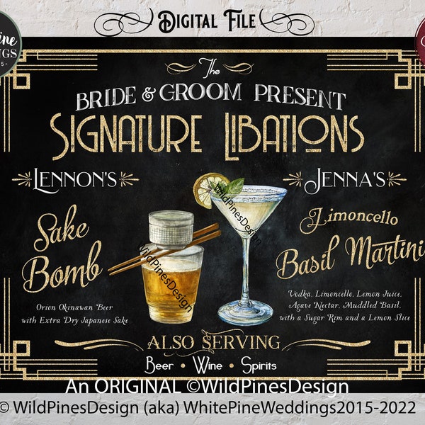 Prohibition Drink Menu - Etsy
