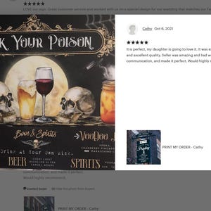 Halloween Drink Sign Printable, Halloween Cocktail Drinks, Halloween ...