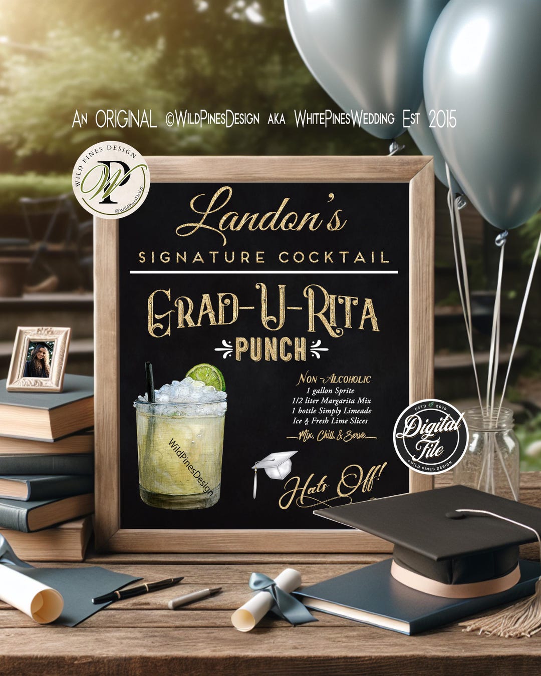 Graduation Signature Drink, Graduation Party Drink, Non-alcoholic, High ...