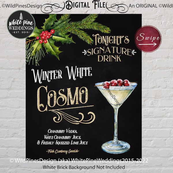 Holiday Drink Signs - Etsy