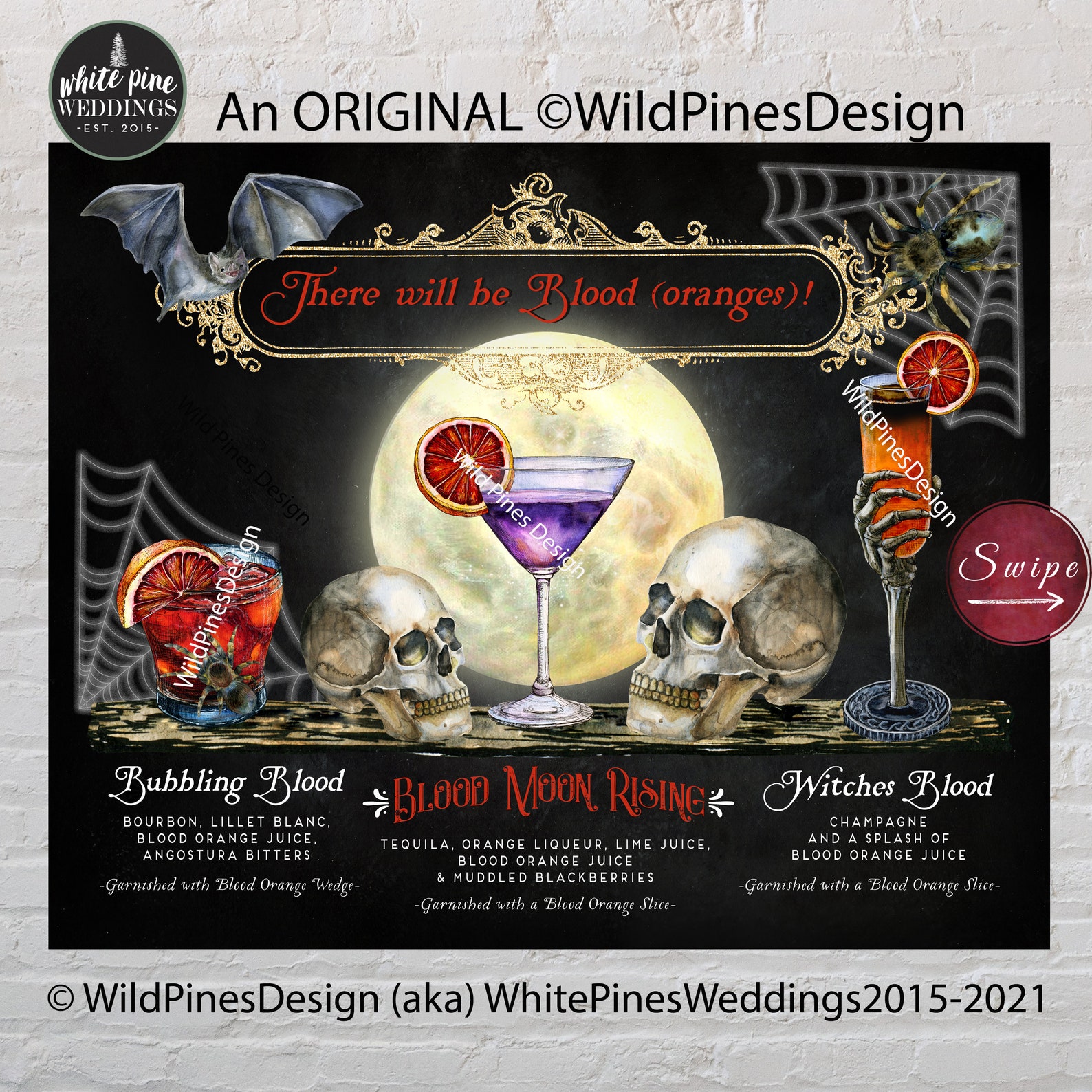 Halloween Drink Sign Printable Halloween Cocktail Drinks - Etsy