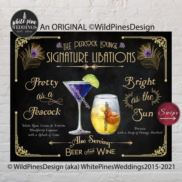 Prohibition Drink Menu - Etsy
