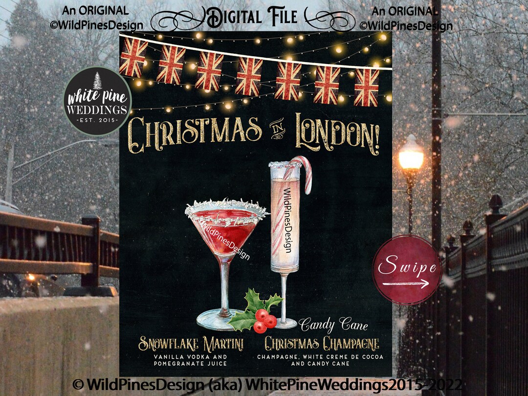 Signature Christmas Drink Sign Printable, Christmas Wedding, Custom ...
