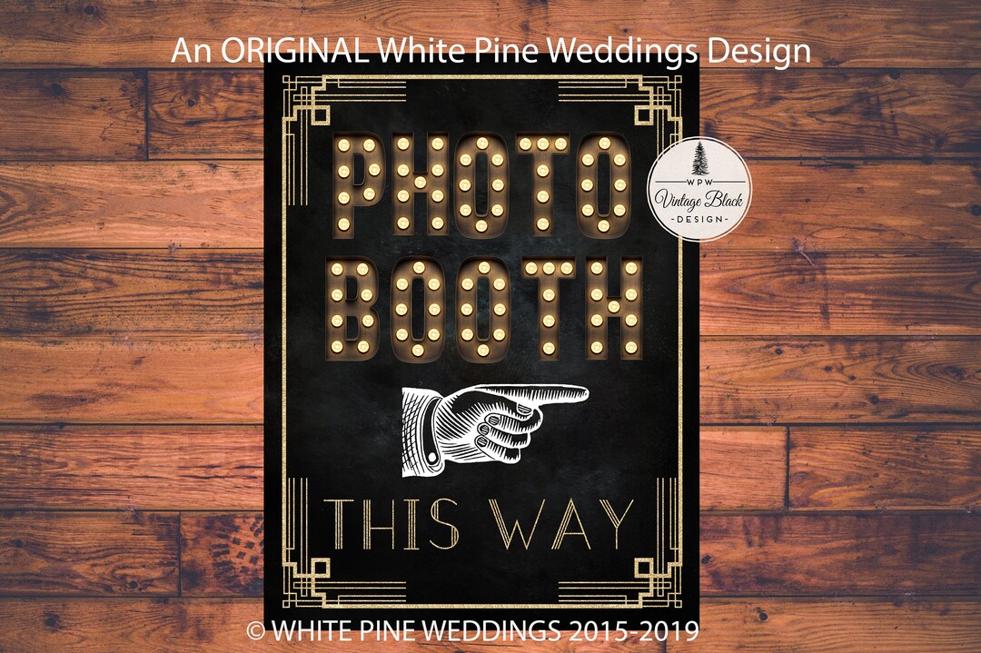 Art Deco PHOTO BOOTH Sign, Photobooth Sign, Graduation Party Decor ...