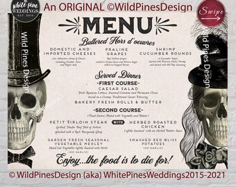 Gothic Dinner Menu - Etsy