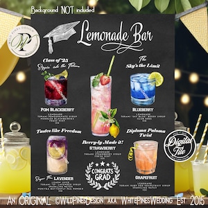 Graduation Lemonade Bar Sign, Graduation Party Decor, Lemonade Drink ...