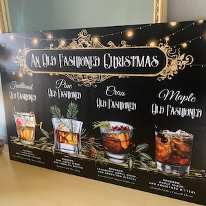 Christmas Bar Menu Printable, Christmas Cocktails, Winter Drinks ...