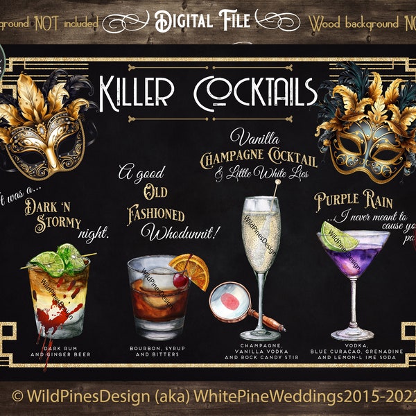 Drink Menu Halloween - Etsy