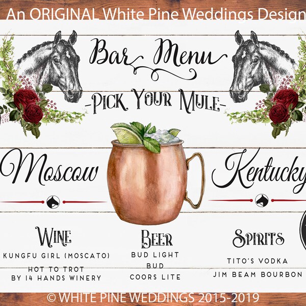 Printable Derby Signature Drinks, Kentucky Derby Drink Sign, Mint Julep ...