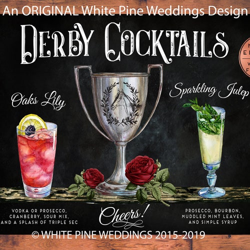 Printable Derby Signature Drinks Kentucky Derby Drink Sign - Etsy