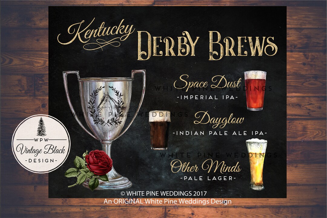 Printable Kentucky Derby Drink Sign, Derby Cocktails, Derby Signature ...