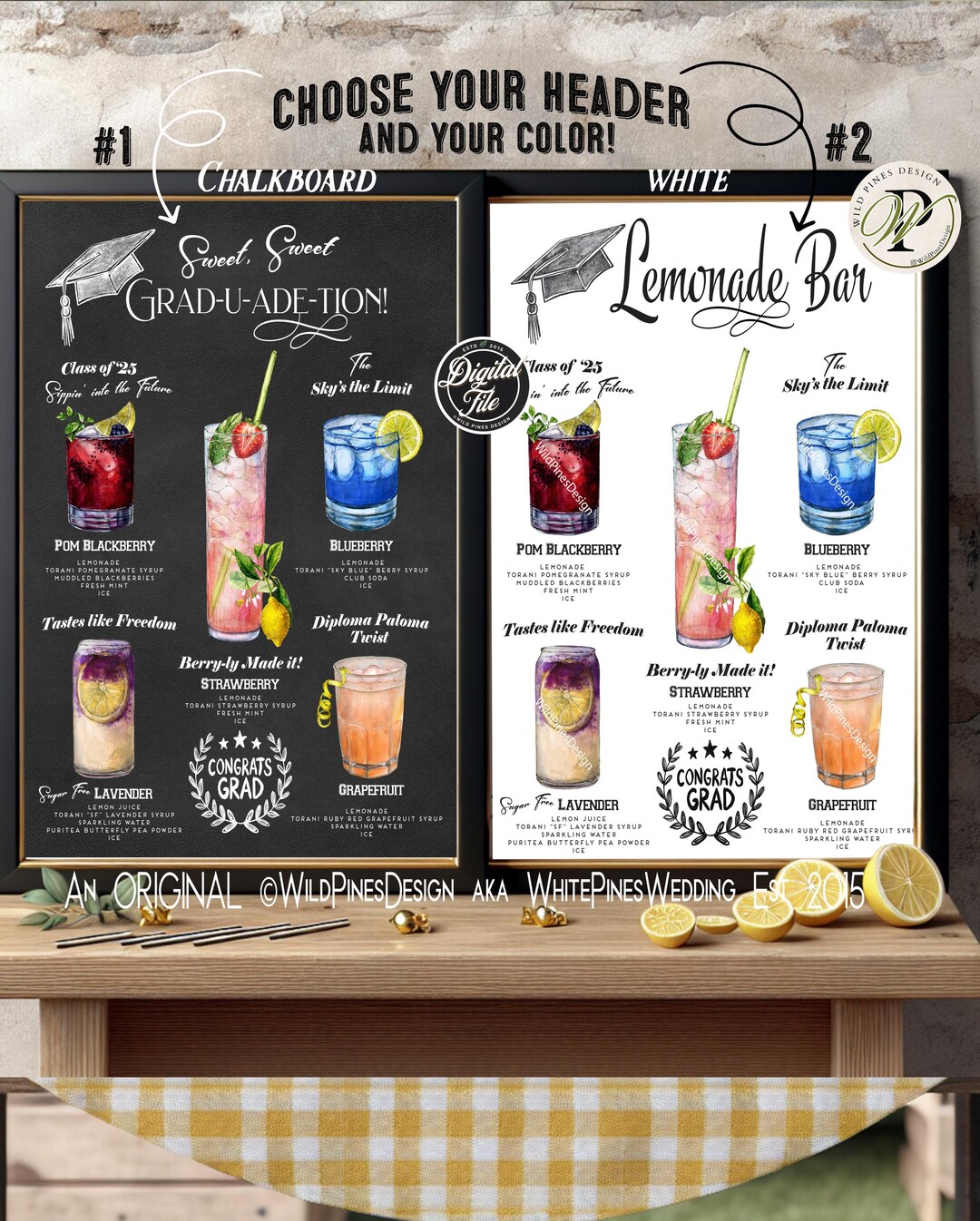 Graduation Lemonade Bar Sign, Graduation Party Decor, Lemonade Drink ...