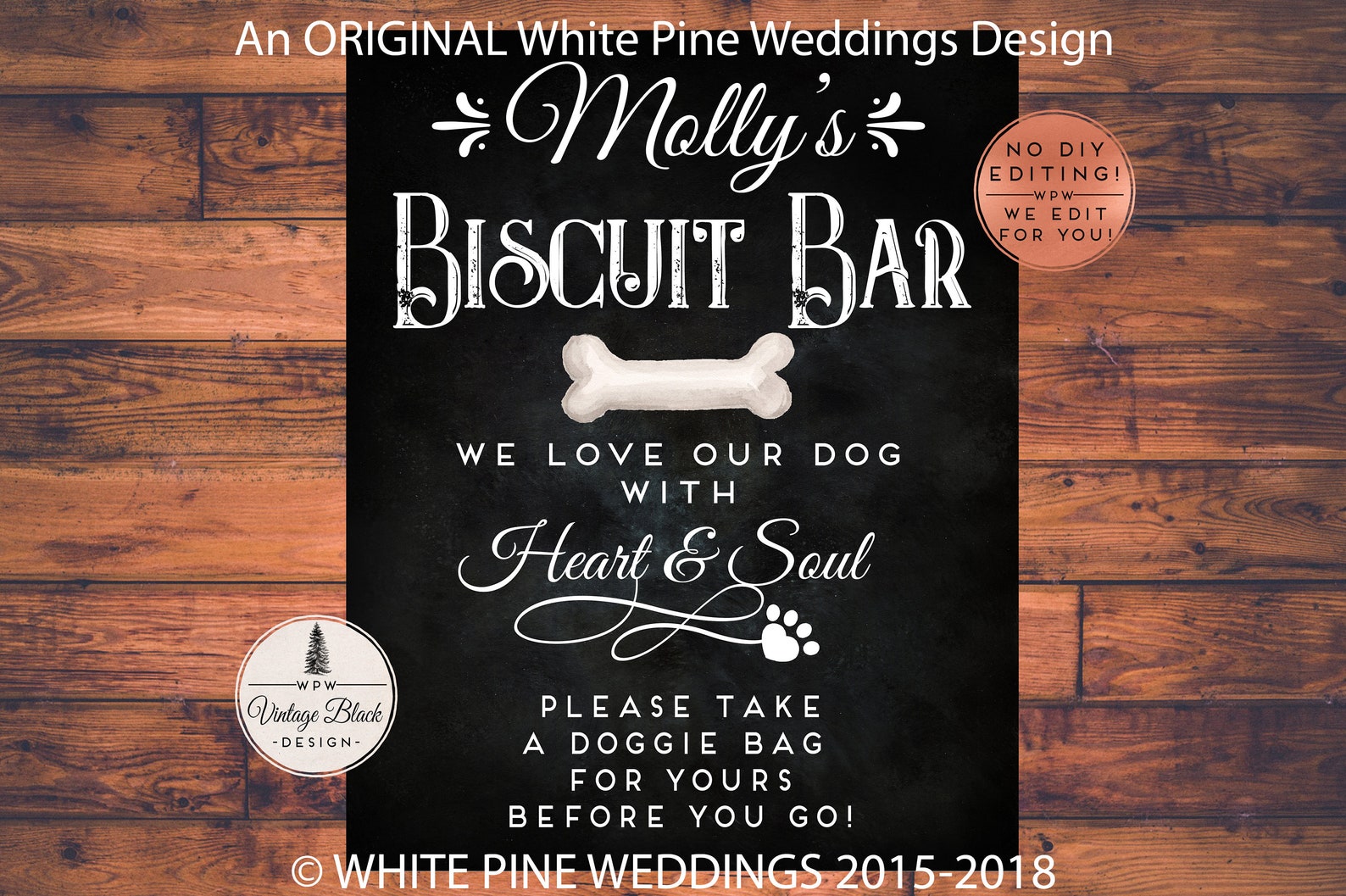 Dog Treats Sign Printable Dog Favors Sign Dog Biscuit Bar | Etsy