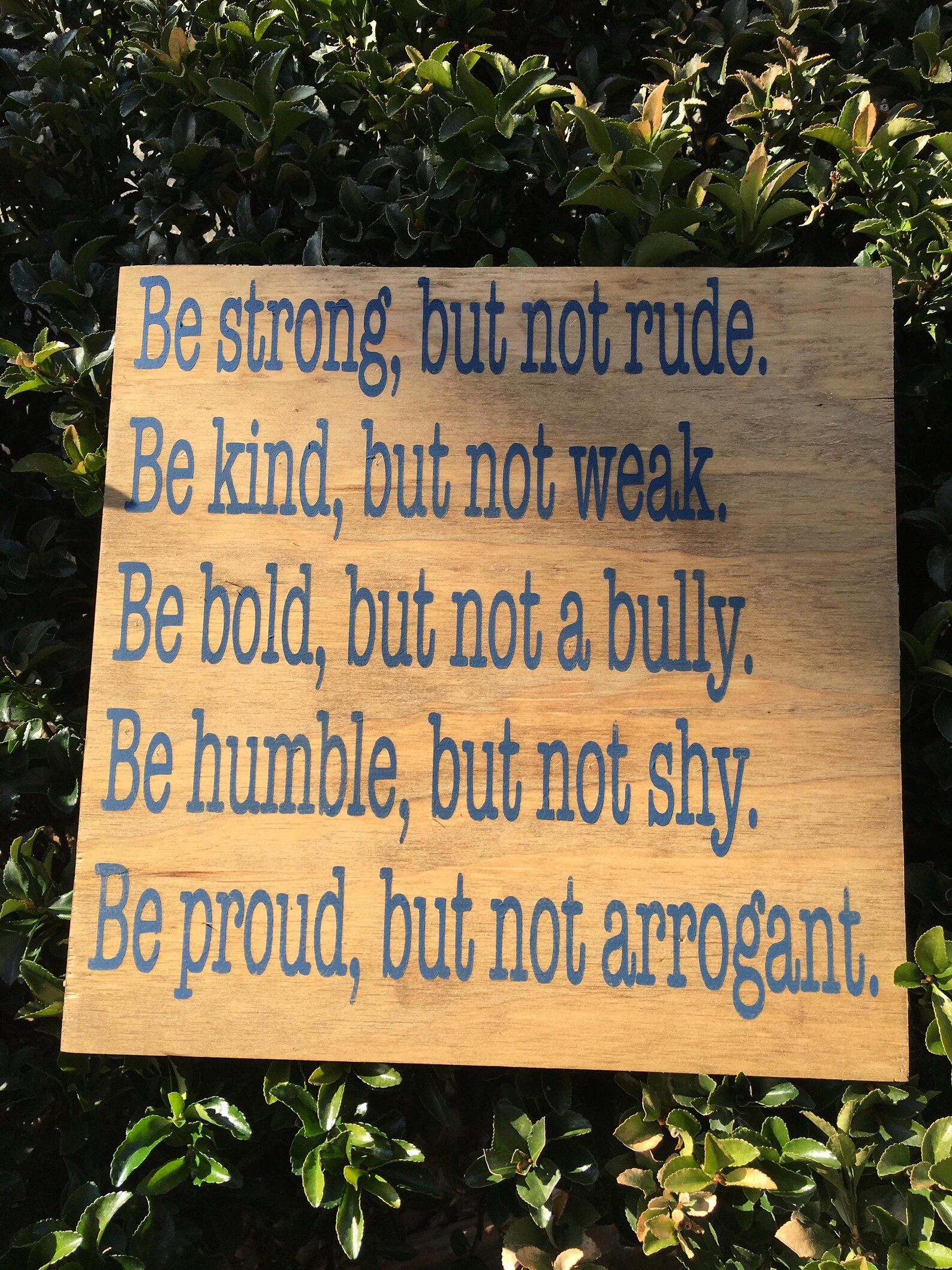 Be Strong. Be Kind. Be Bold. Be Humble. Be Proud. 12x12 Hand Painted ...