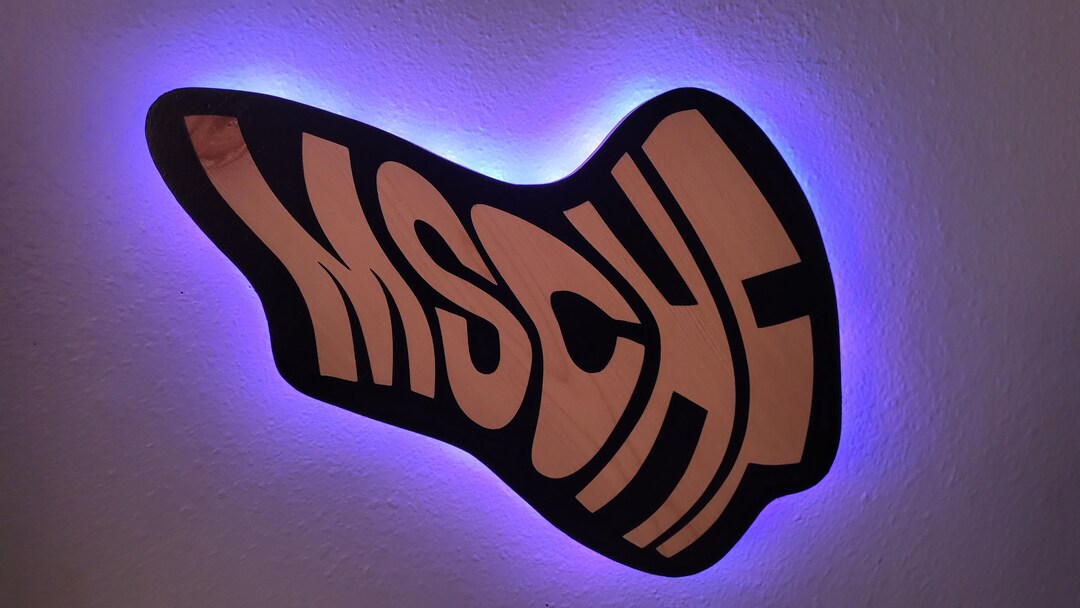Mischief Fan Art, Multi-color LED Backlit Wooden Sign With Remote. 16 ...