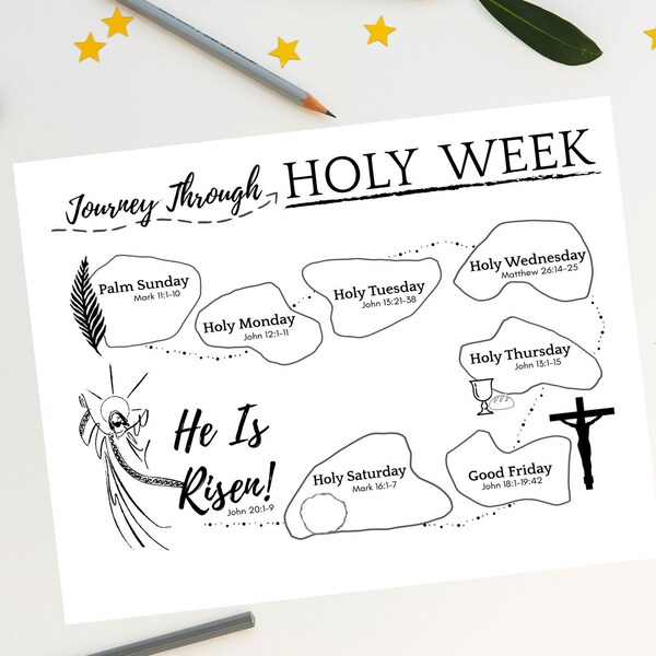 Journey Through Holy Week PRINTABLE - Etsy