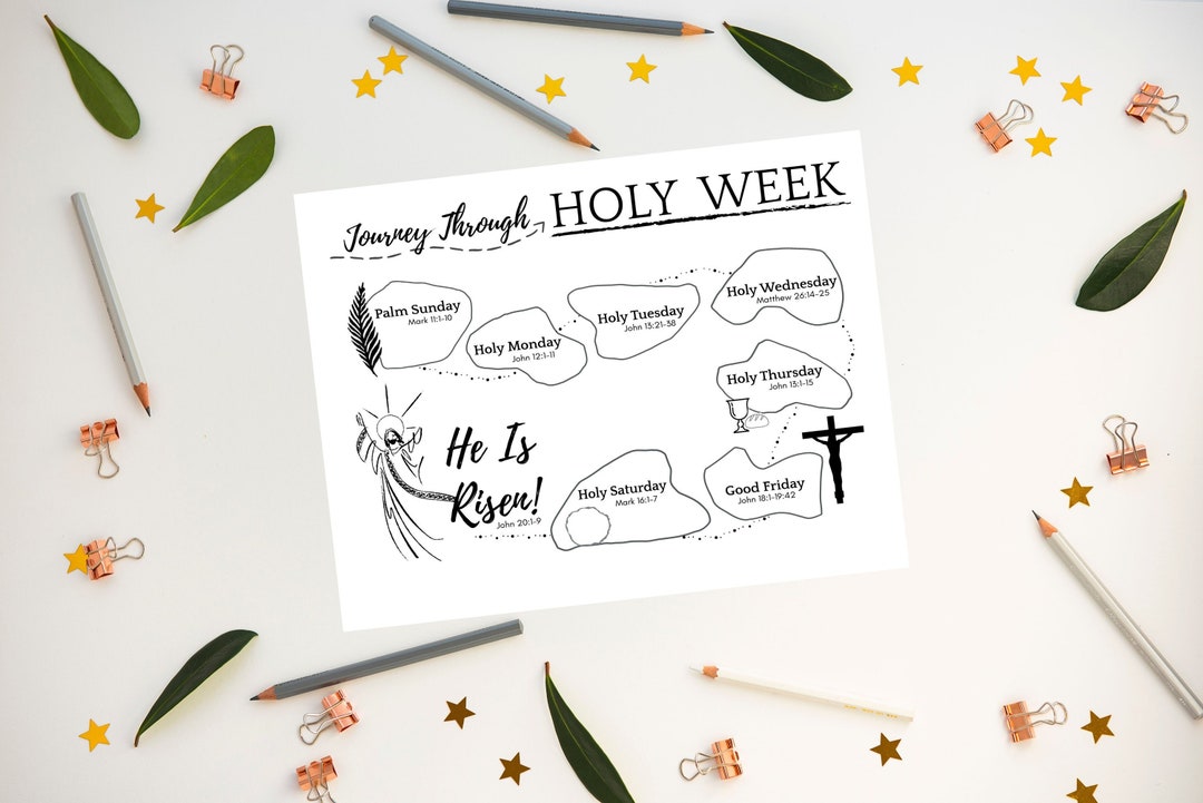 Journey Through Holy Week PRINTABLE - Etsy