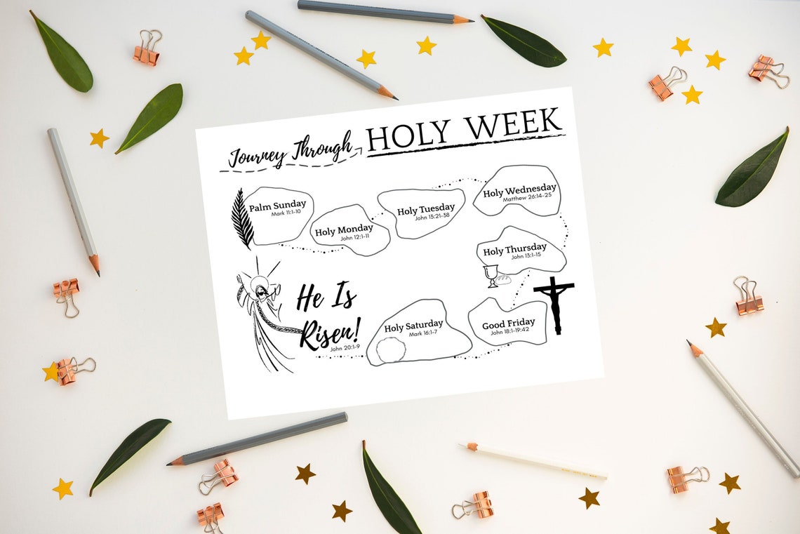 Journey Through Holy Week PRINTABLE - Etsy
