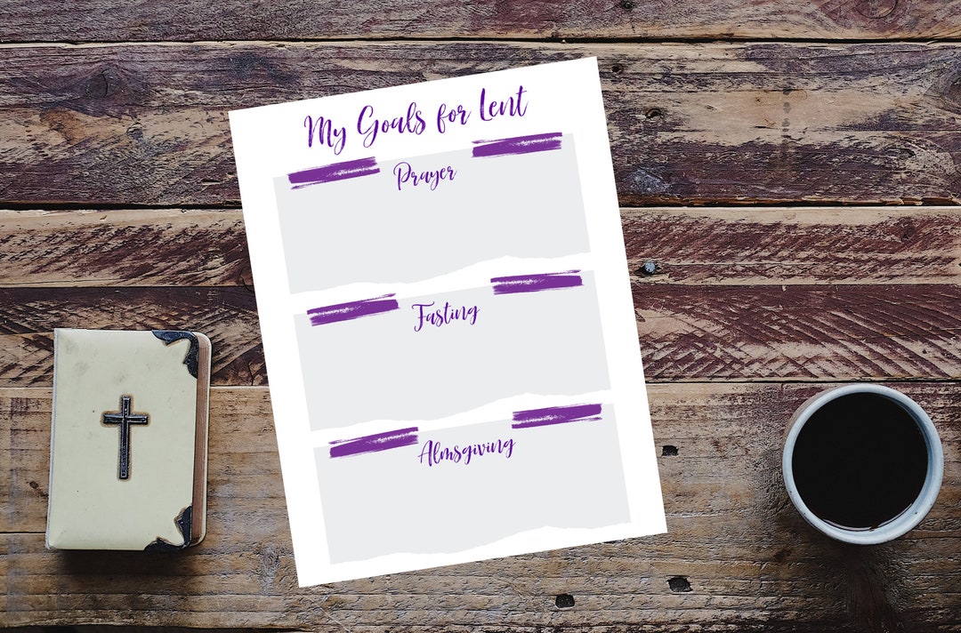 My Goals for Lent Printable || Lent Goal Tracker || Catholic Lent ...