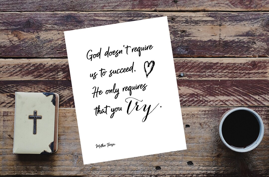 Mother Teresa Quote || INSTANT DOWNLOAD, Art Print, Catholic Print ...