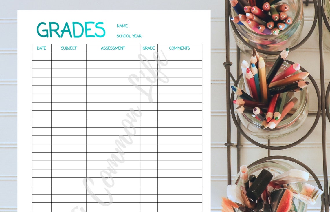 Grade Sheet || Homeschool, Record Keeping, Grade Keeping - Etsy