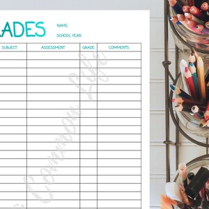 Grade Sheet || Homeschool, Record Keeping, Grade Keeping - Etsy