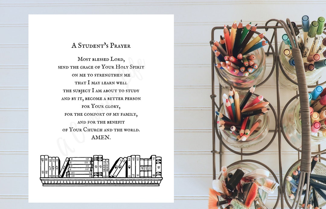 Prayer for Students || Printable Prayer, Prayers, Student's Prayer - Etsy