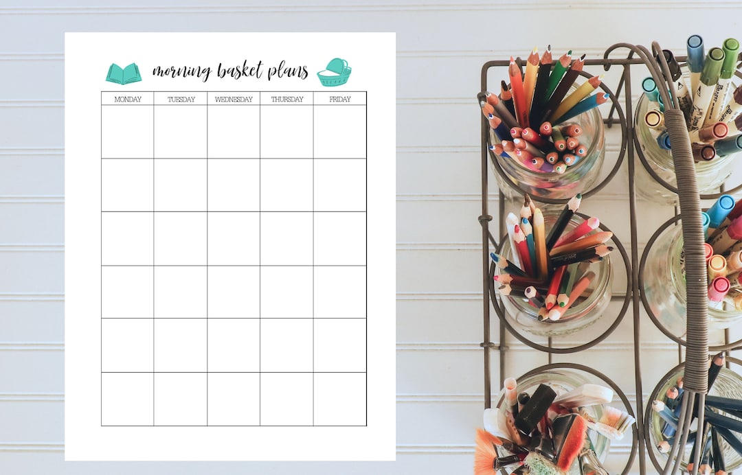 Morning Time Basket Printable || INSTANT DOWNLOAD, Homeschool ...