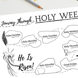 Journey Through Holy Week PRINTABLE - Etsy