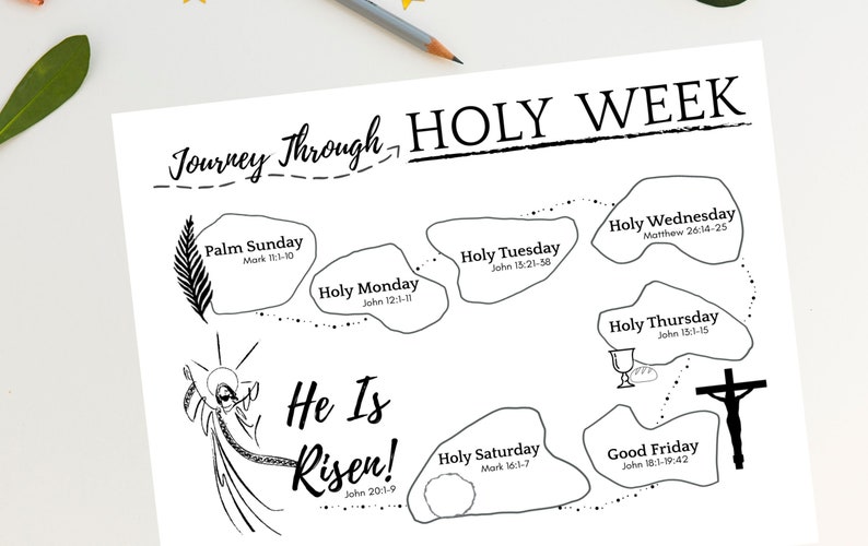 Journey Through Holy Week PRINTABLE - Etsy