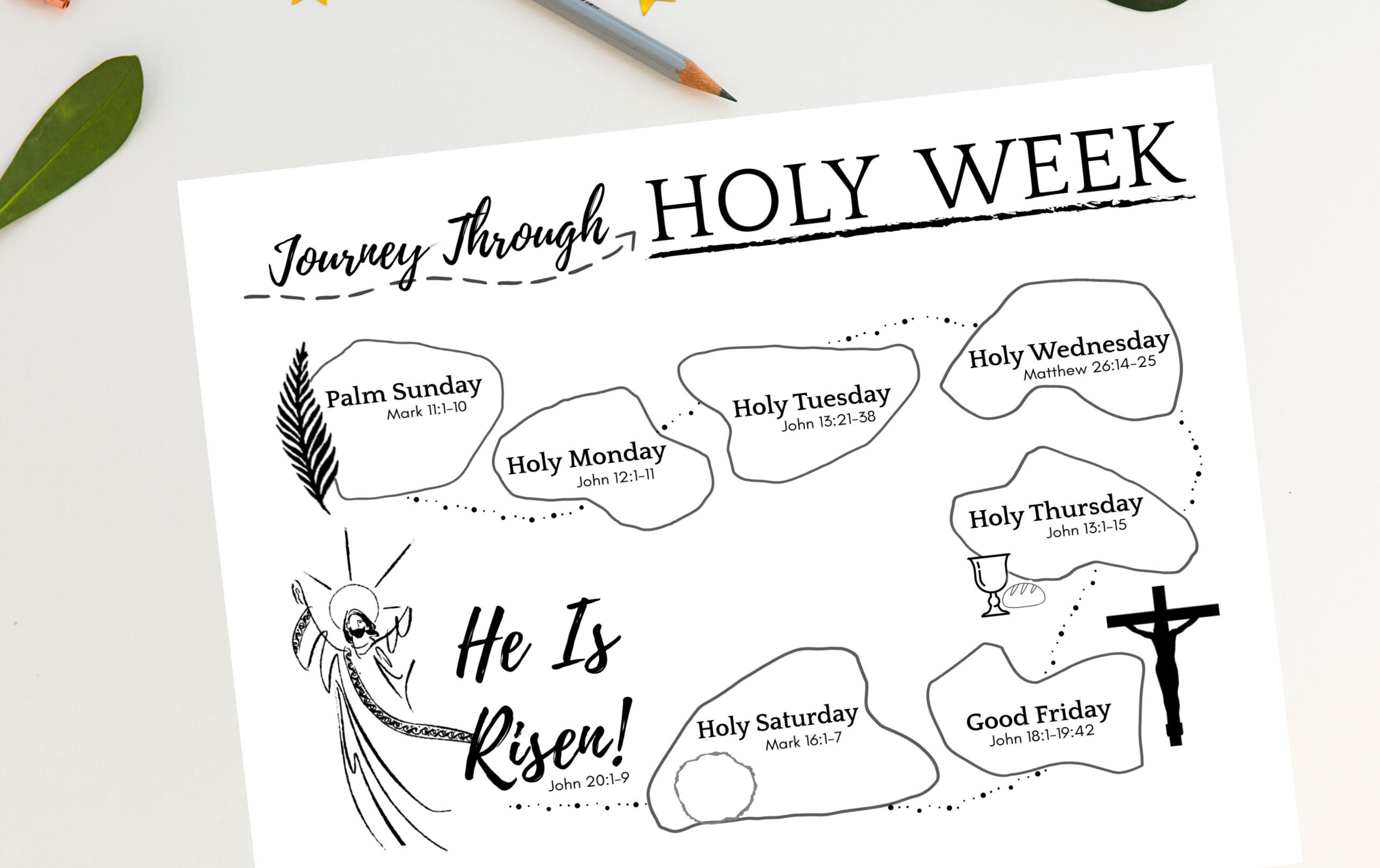 Journey Through Holy Week PRINTABLE - Etsy