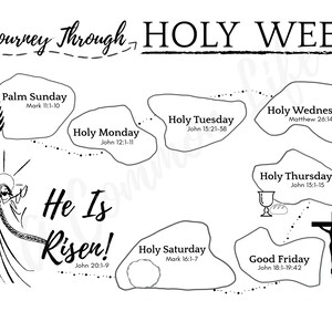 Journey Through Holy Week PRINTABLE - Etsy