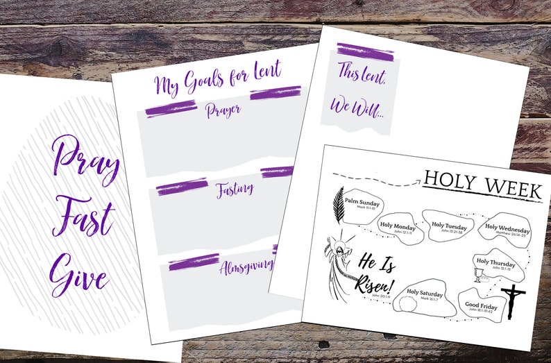 Journey Through Lent and Holy Week Mini Pack || Printables || Christian ...