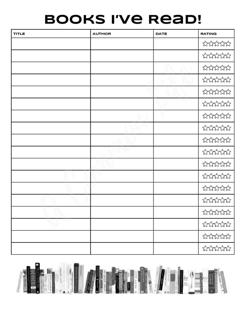Reading Log || Book List, Track the Books I've Read, Homeschool ...