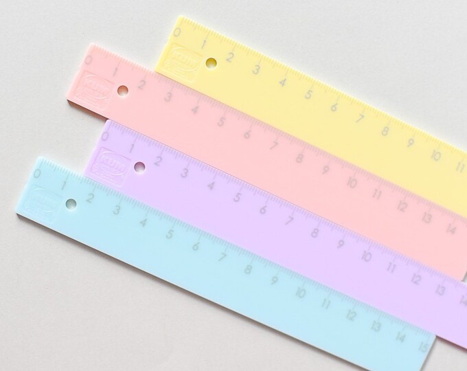 Mini Ruler, Pastel Ruler, Pink Ruler, Small Ruler, Pastel Colored Ruler ...